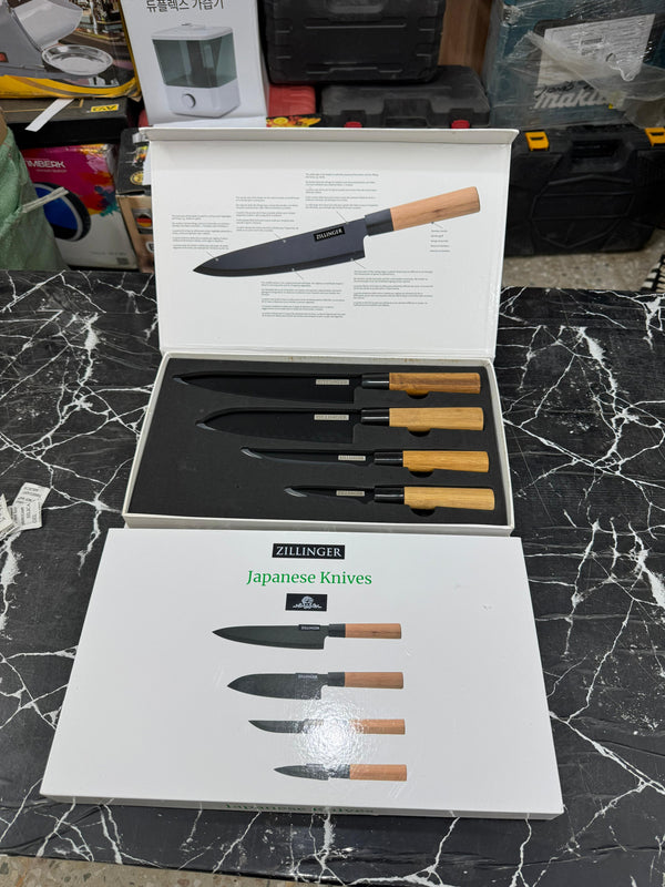 ZILLINGER Japanese Knife Set - 4 Pcs – Geepas